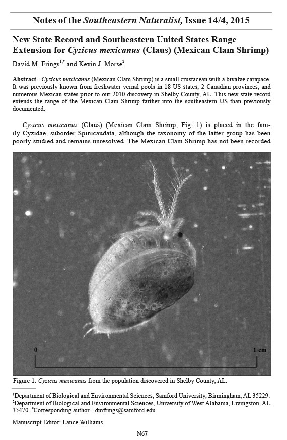 Southeastern Naturalist, Volume 14, Number 4 (2015): N67–N69